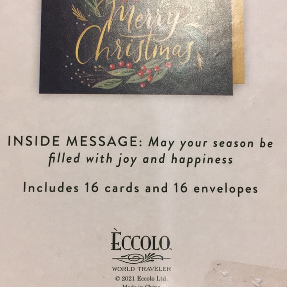 Eccolo | Office | Merry Christmas Navy Blue Holly Berry Holiday ...